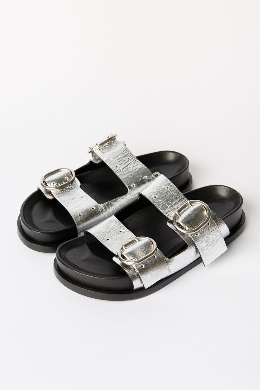 Jil Sander Silver Sandals | Bessette